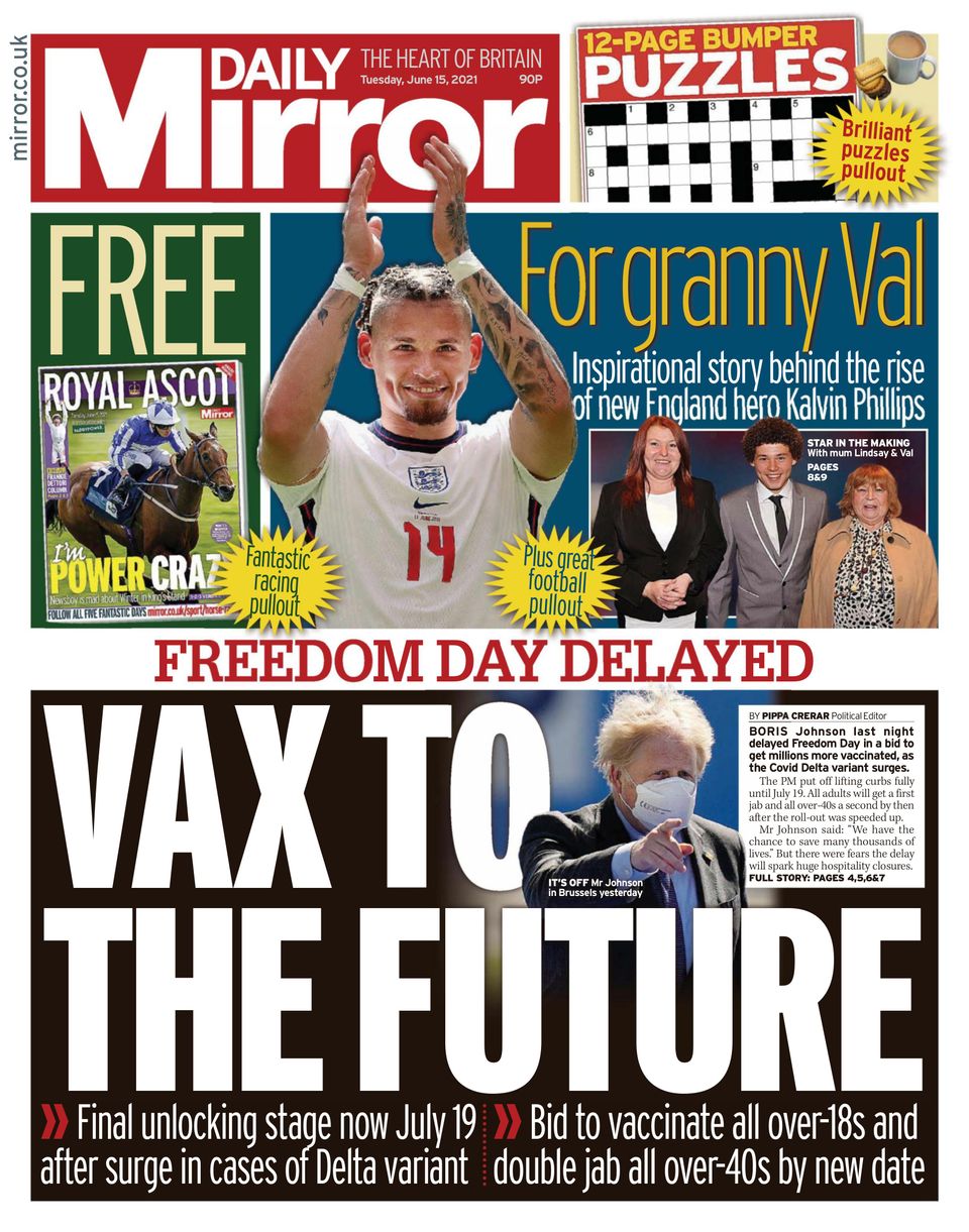 Get digital access to Daily Mirror UK - June 15, 2021 issue | Magzter.com