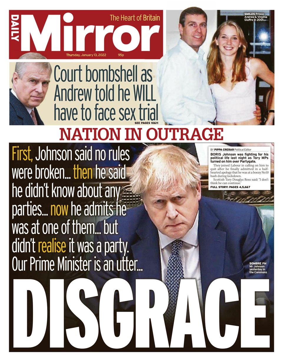 Daily Mirror UK-January 13, 2022 Newspaper - Get your Digital Subscription