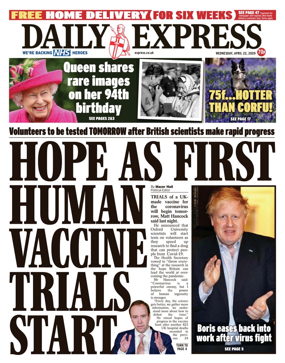 Daily Express-April 22, 2020 Newspaper - Get your Digital Subscription