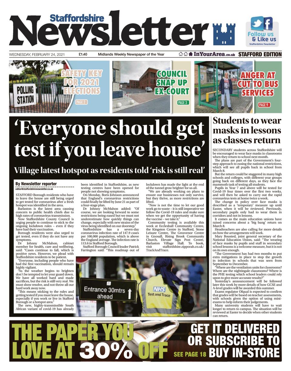 Staffordshire Newsletter-February 24, 2021 Magazine