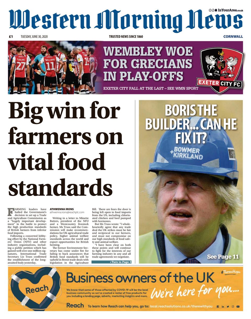 Western Morning News-June 30, 2020 Newspaper - Get your Digital ...