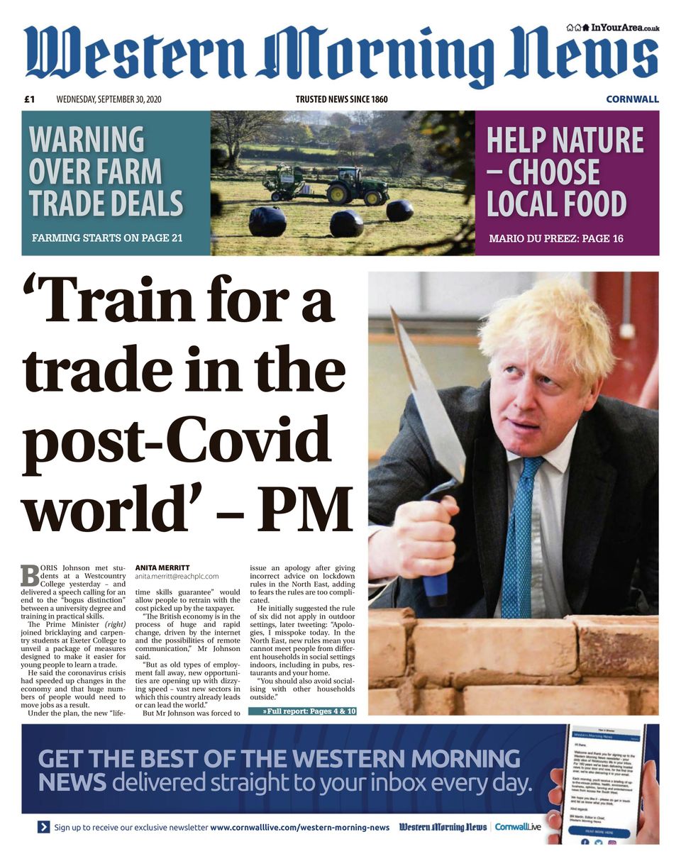 Western Morning News-September 30, 2020 Newspaper