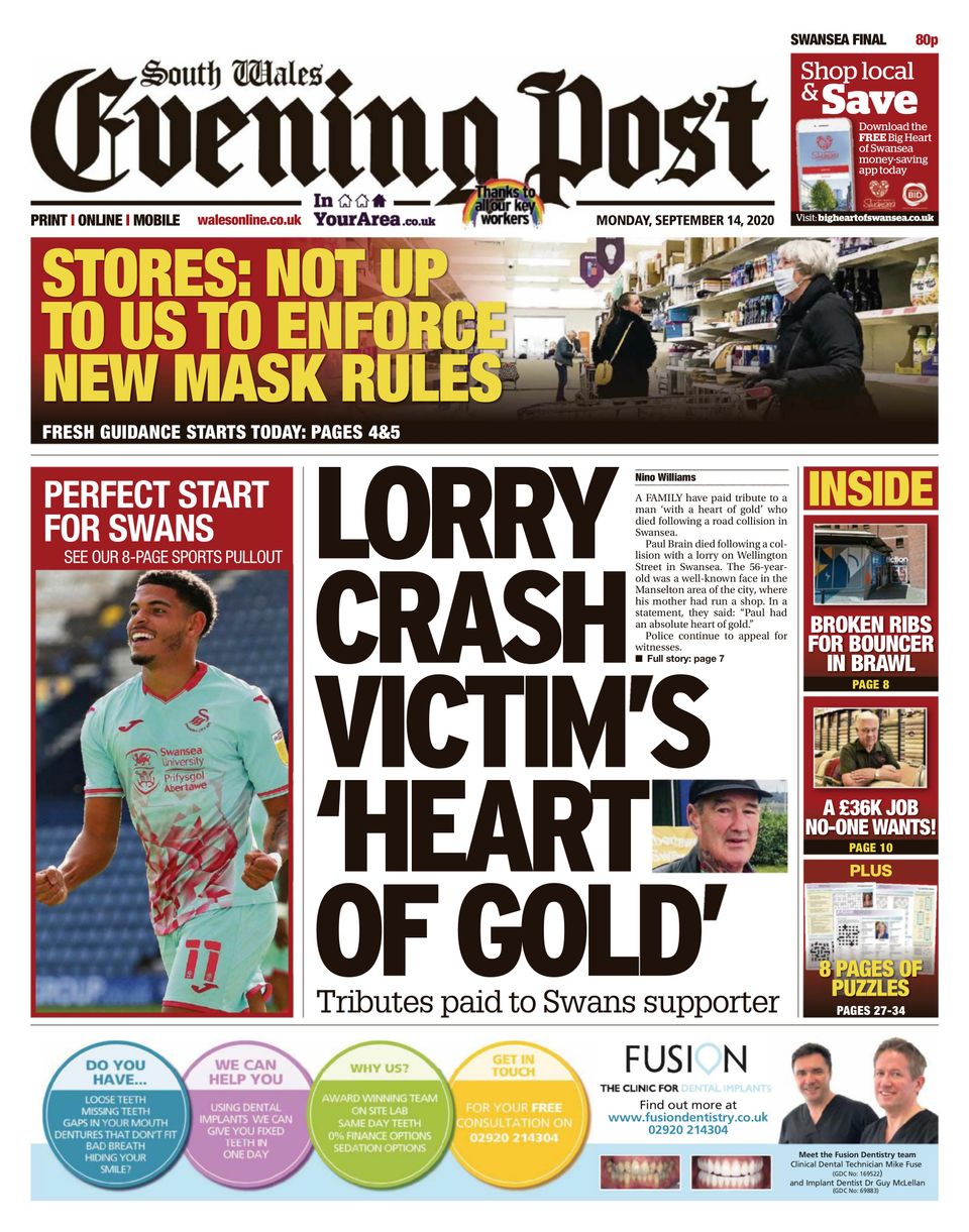 Get digital access to South Wales Evening Post - September 14, 2020 ...