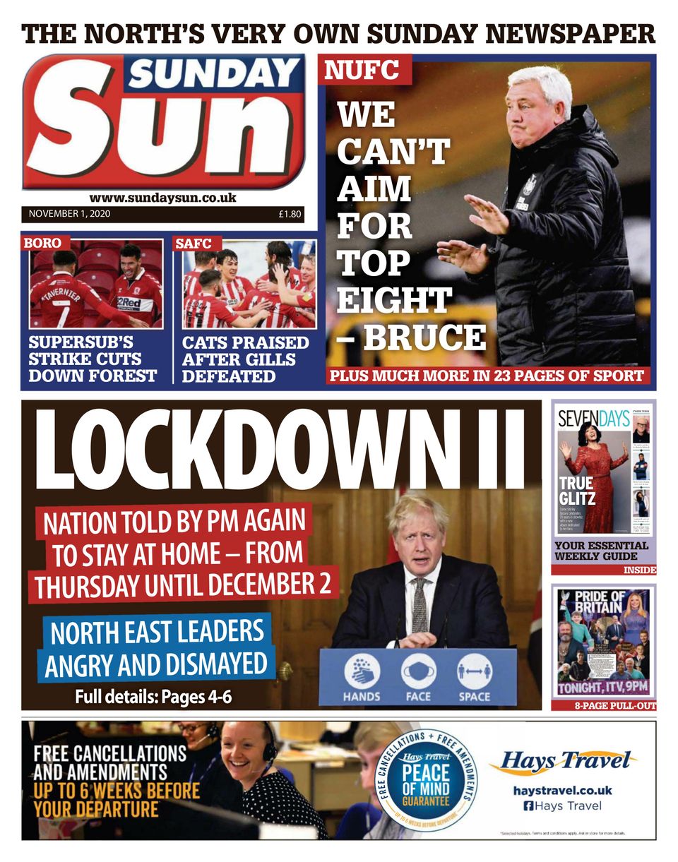 Get digital access to Sunday Sun UK - November 01, 2020 issue | Magzter.com