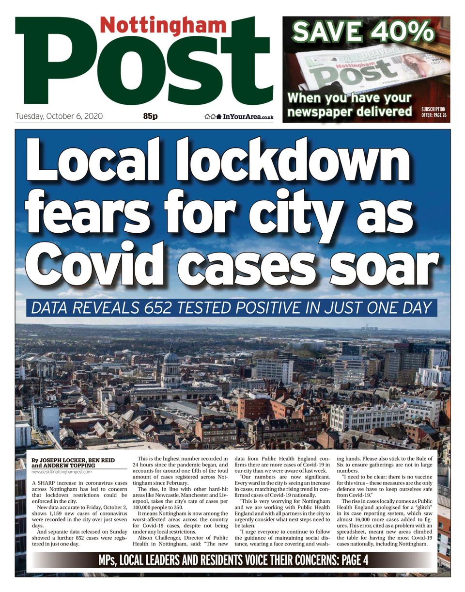 Nottingham Post-October 06, 2020 Newspaper - Get your Digital Subscription