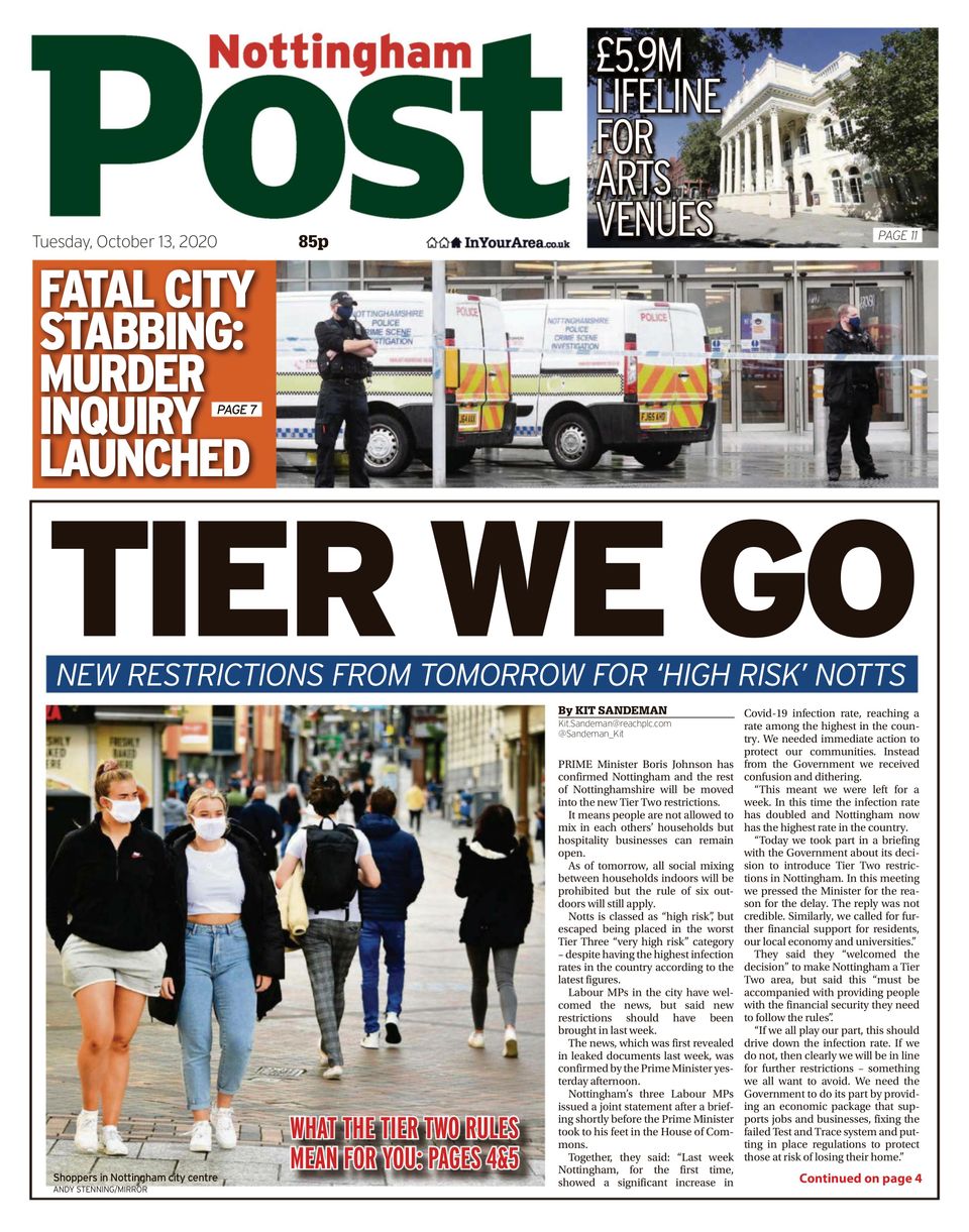 Nottingham Post-October 13, 2020 Newspaper - Get your Digital Subscription