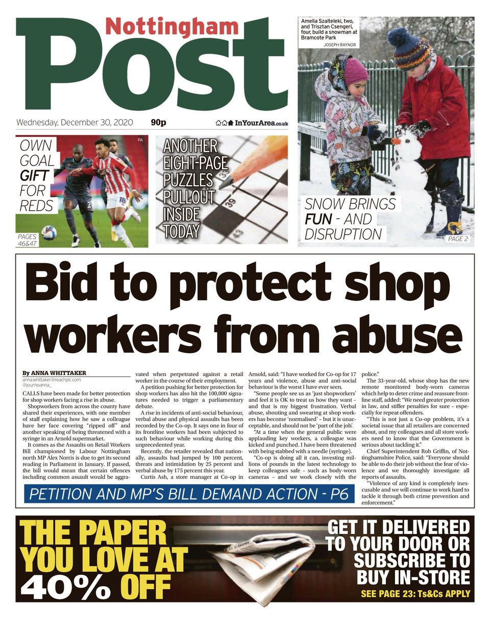 Nottingham Post-December 30, 2020 Newspaper - Get your Digital Subscription