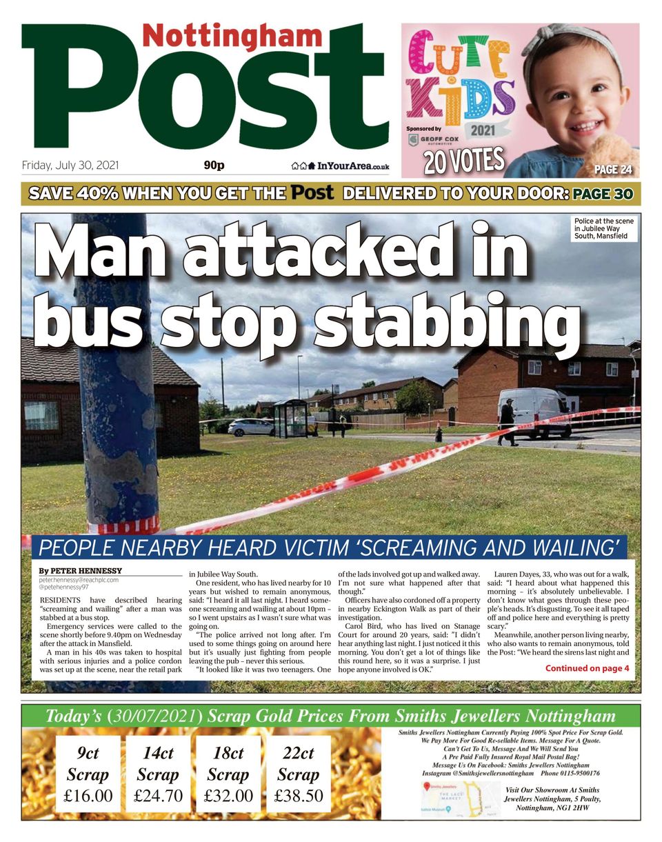 Nottingham Post-July 30, 2021 Newspaper - Get your Digital Subscription