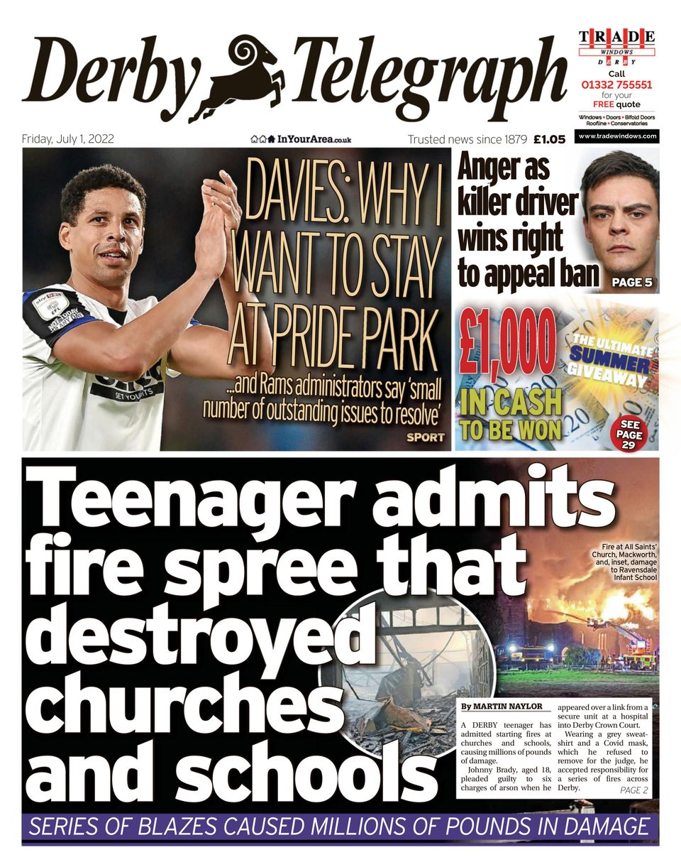 Derby Telegraph-July 01, 2022 Newspaper - Get your Digital Subscription