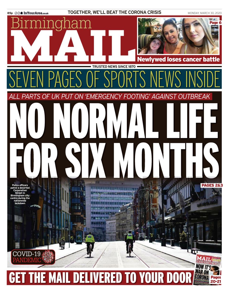Get digital access to Birmingham Mail - March 30, 2020 issue | Magzter.com