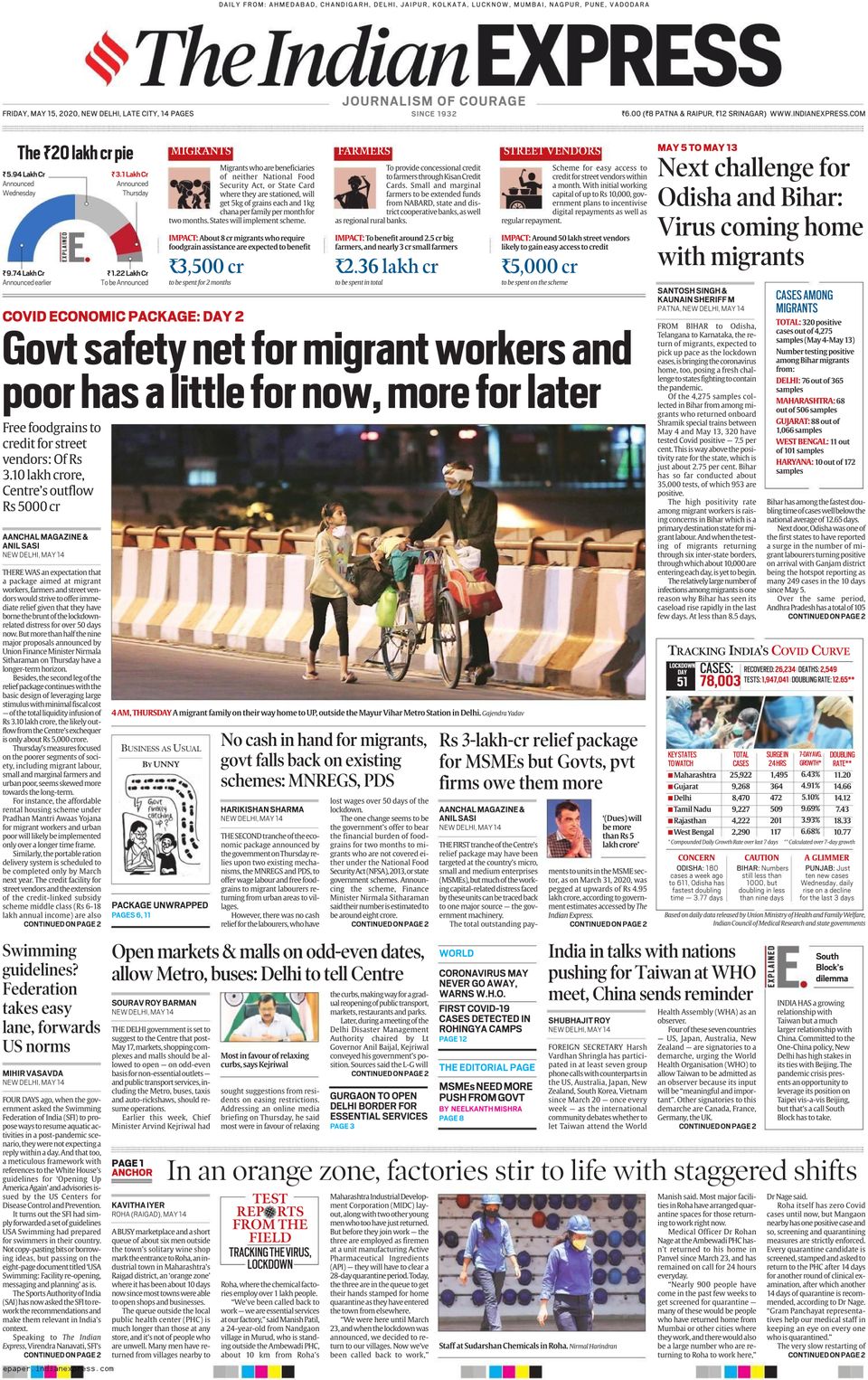 The Indian Express Delhi-May 15, 2020 Newspaper