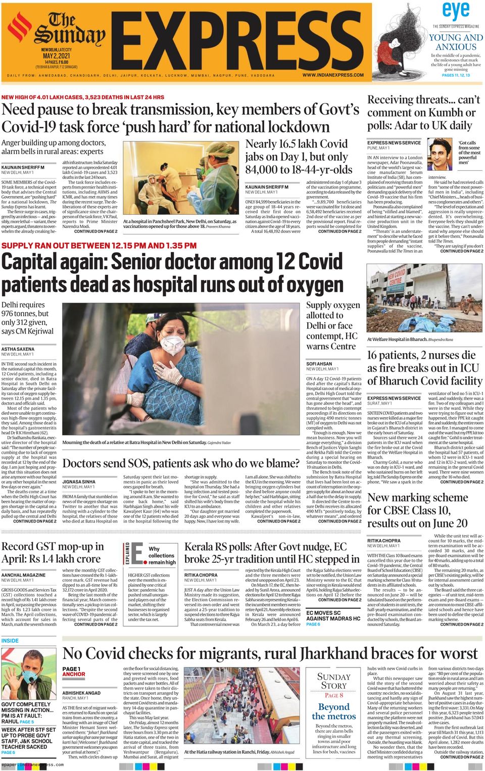 The Indian Express Delhi-May 02, 2021 Newspaper