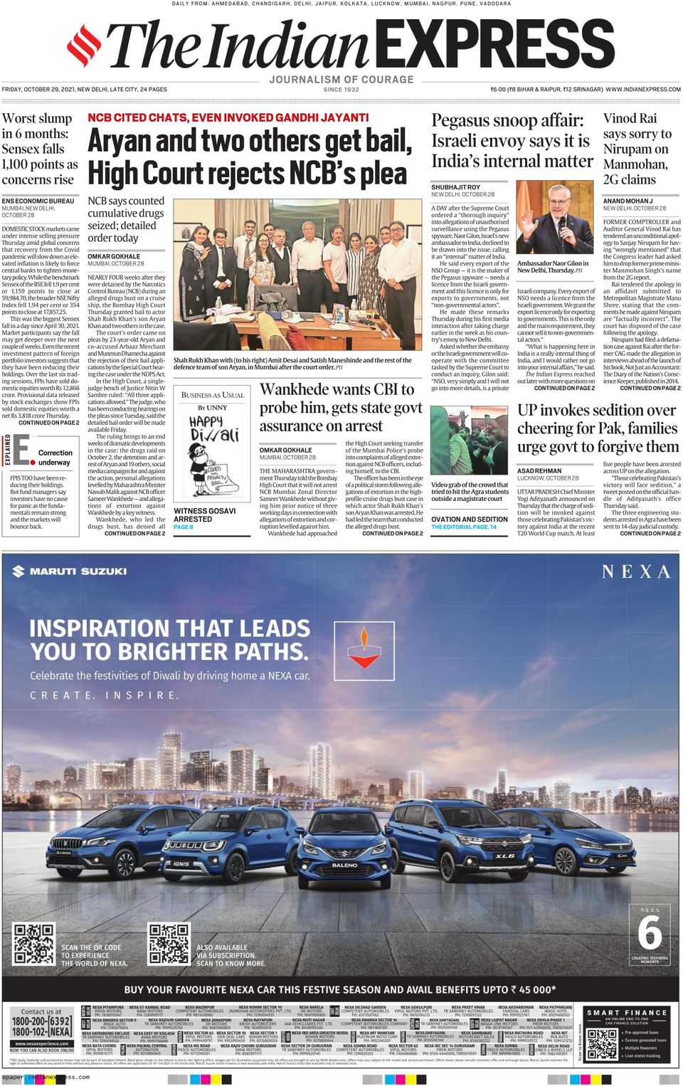 The Indian Express Delhi-October 29, 2021 Newspaper