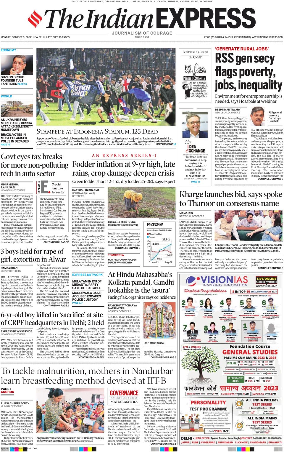 The Indian Express Delhi-October 03, 2022 Newspaper