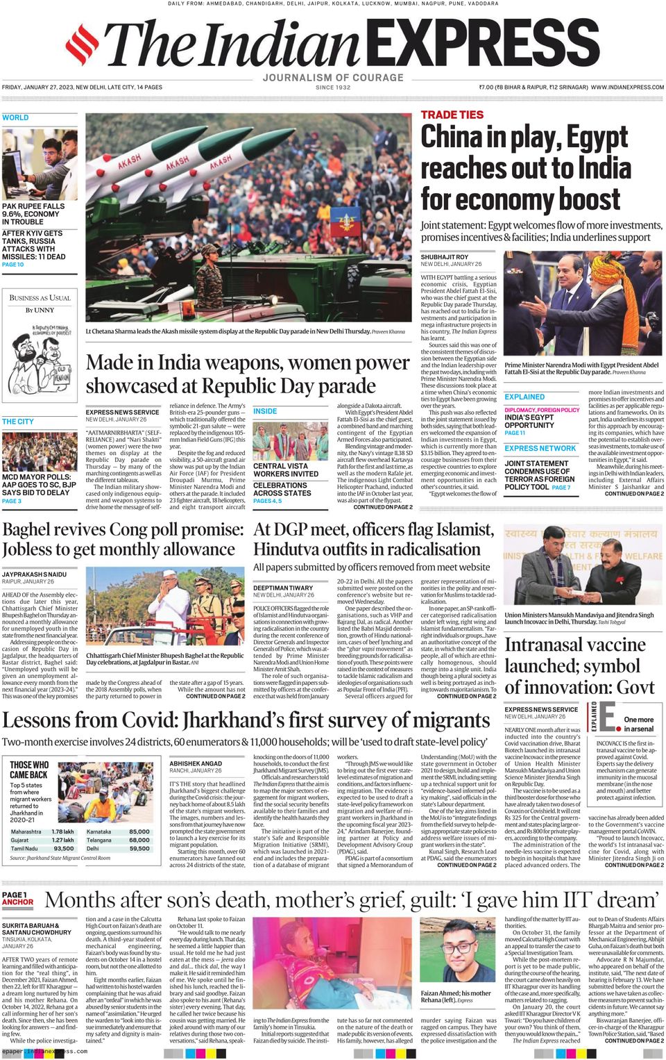 The Indian Express Delhi-January 27, 2023 Newspaper