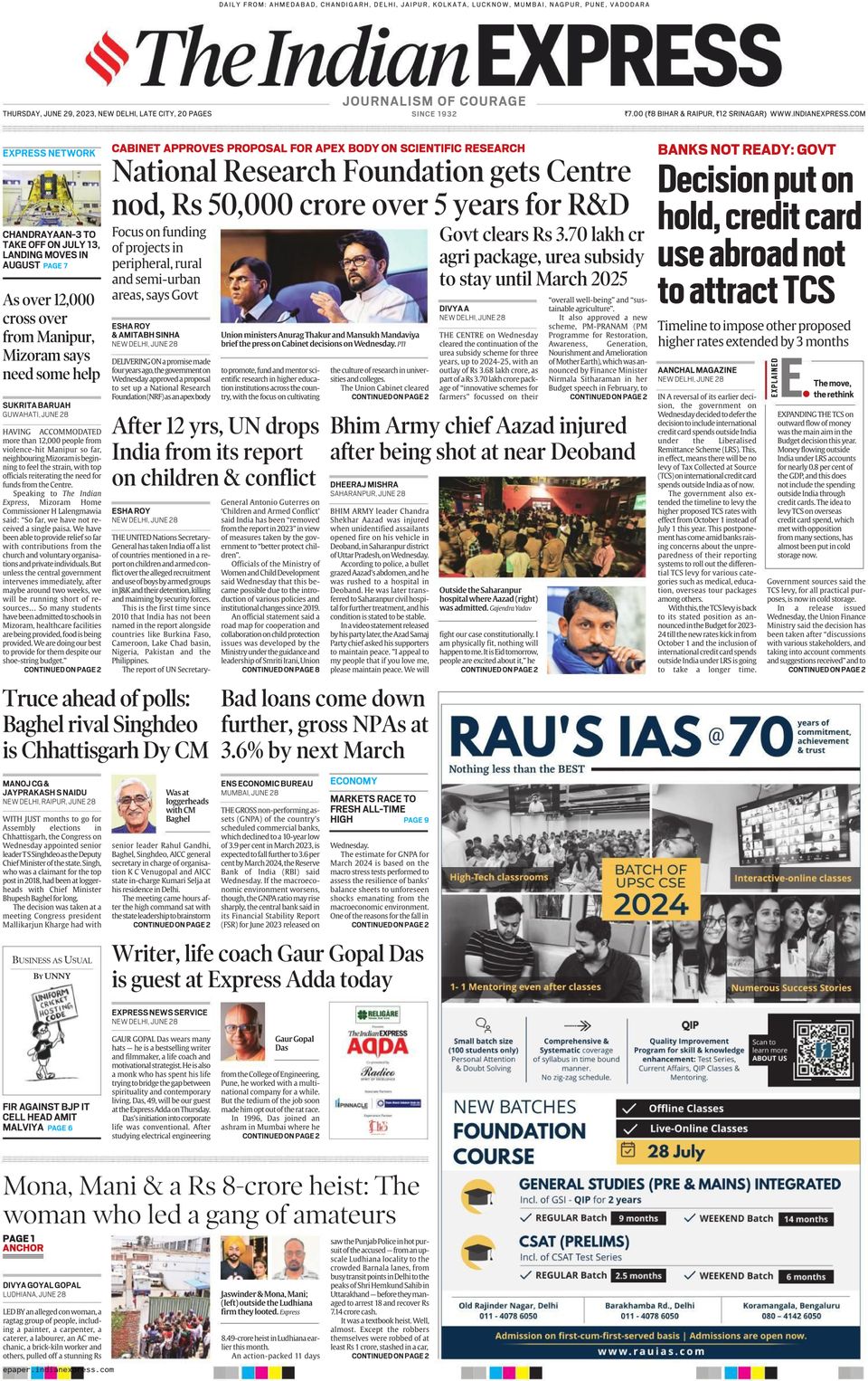 The Indian Express Delhi-June 29, 2023 Newspaper