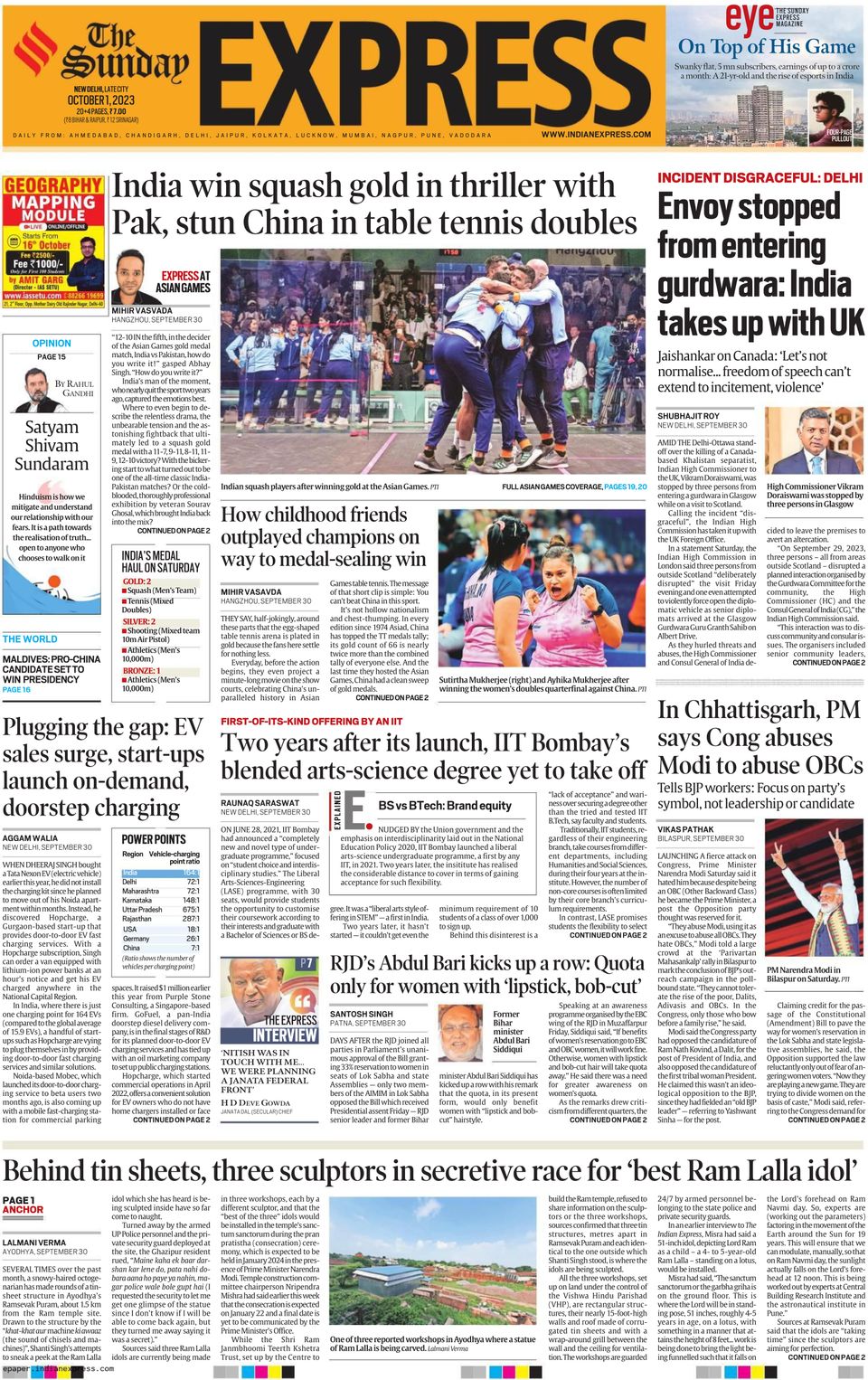 The Indian Express Delhi-October 01, 2023 Newspaper