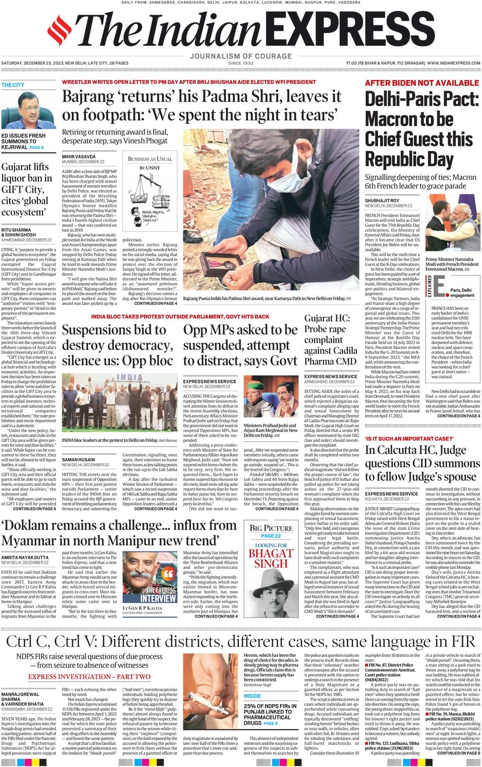 The Indian Express Delhi-December 23, 2023 Newspaper