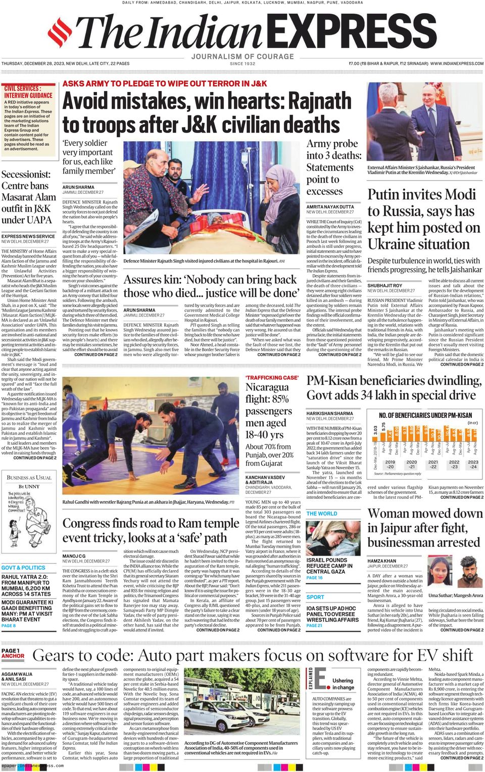 The Indian Express Delhi-December 28, 2023 Newspaper