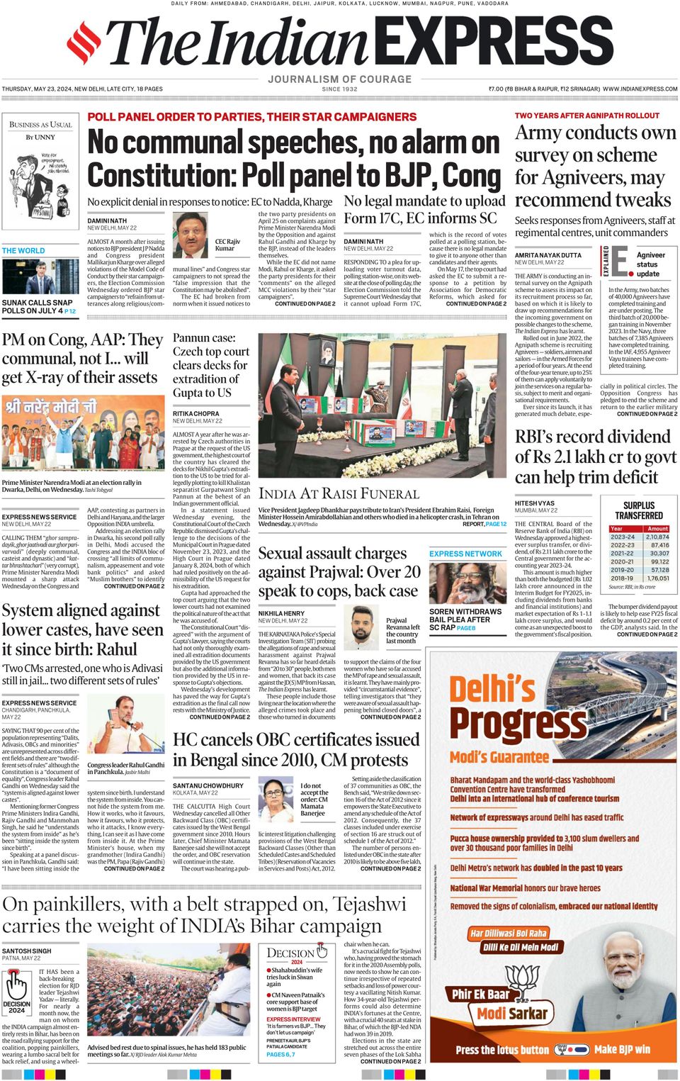 Get digital access to The Indian Express Delhi - May 23, 2024 issue ...