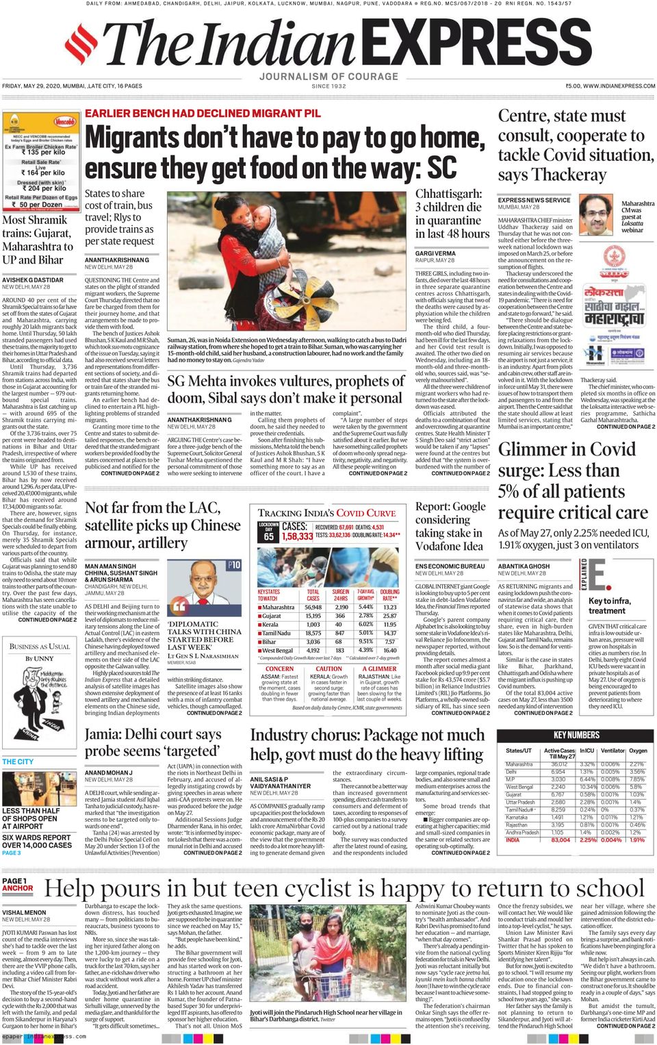 The Indian Express Mumbai-May 29, 2020 Newspaper