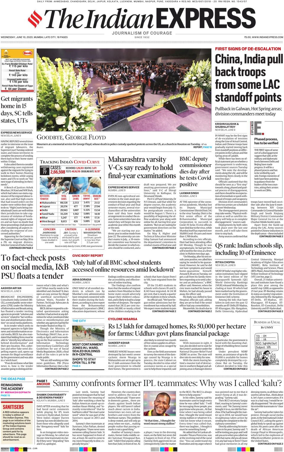 The Indian Express Mumbai-June 10, 2020 Newspaper