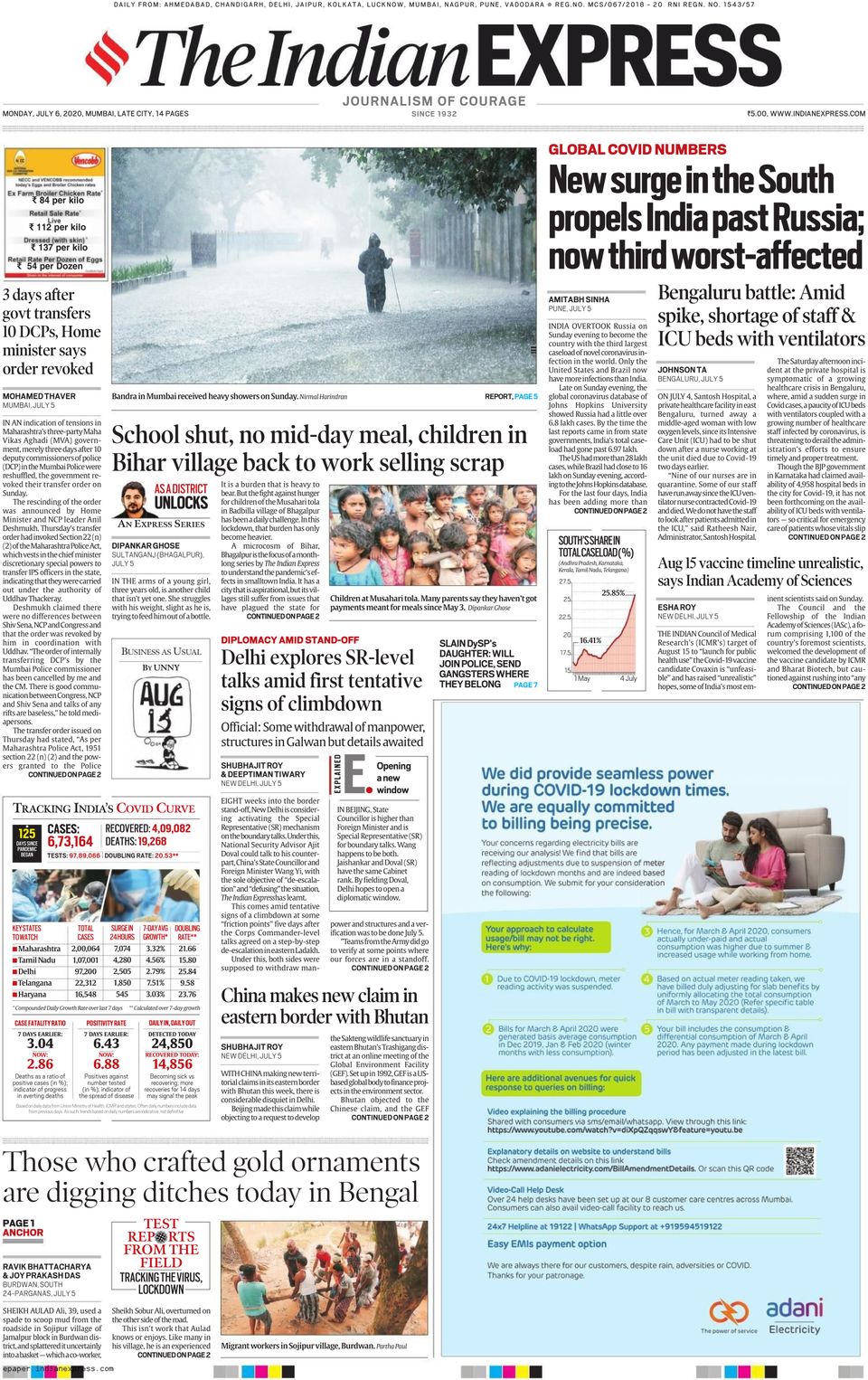 The Indian Express Mumbai-July 6, 2020 Newspaper