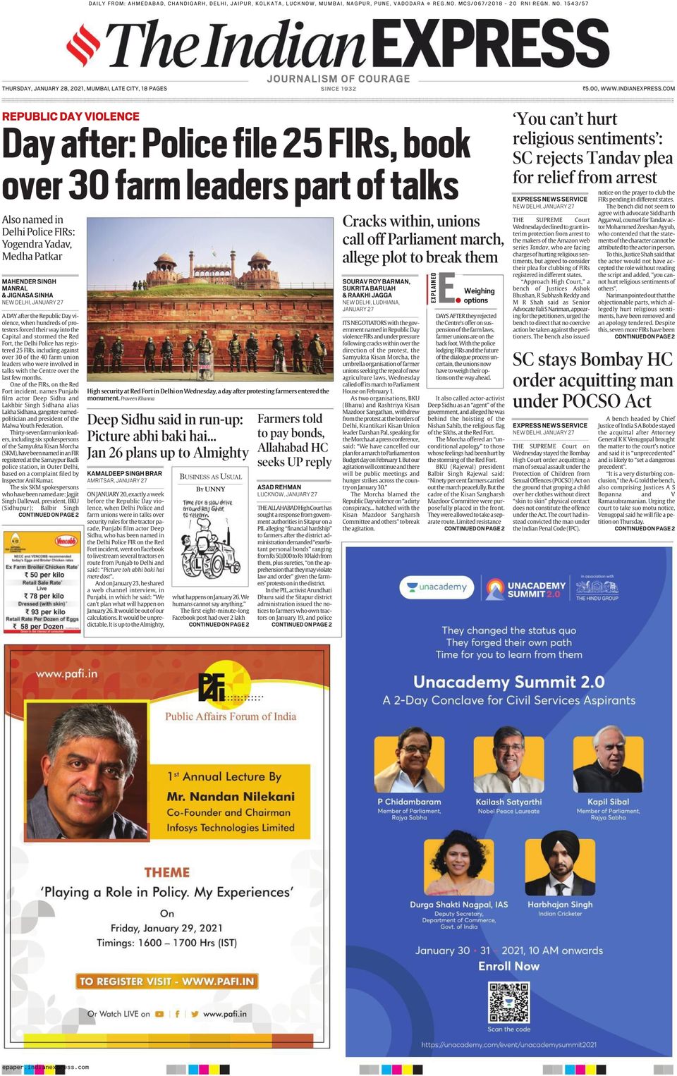 The Indian Express Mumbai-January 28, 2021 Newspaper