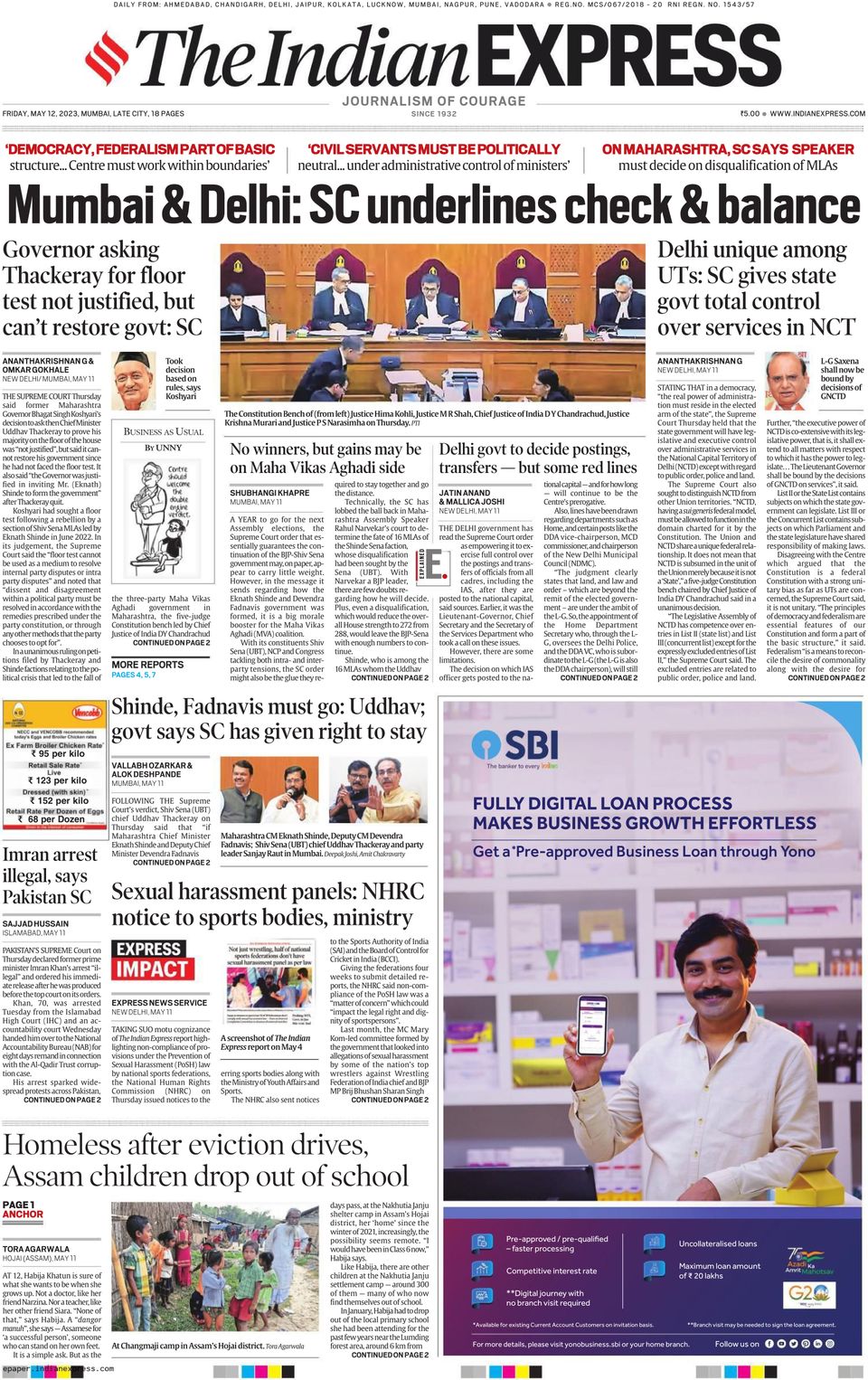 The Indian Express Mumbai-May 12, 2023 Newspaper