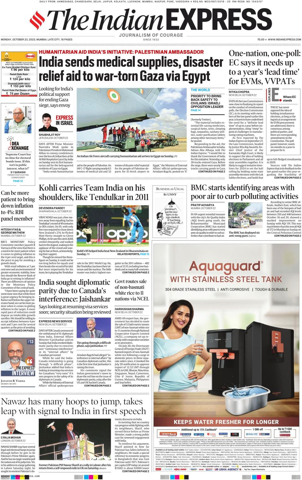 Get digital access to The Indian Express Mumbai - October 23, 2023 issue | Magzter.com