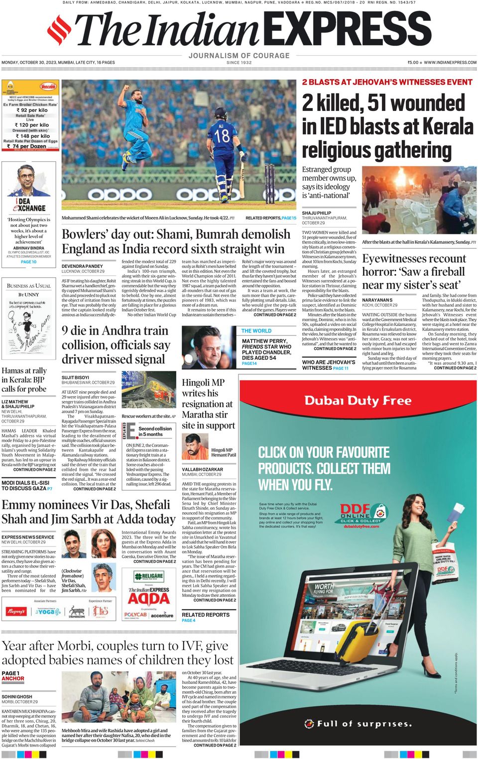 The Indian Express Mumbai-October 30, 2023 Newspaper