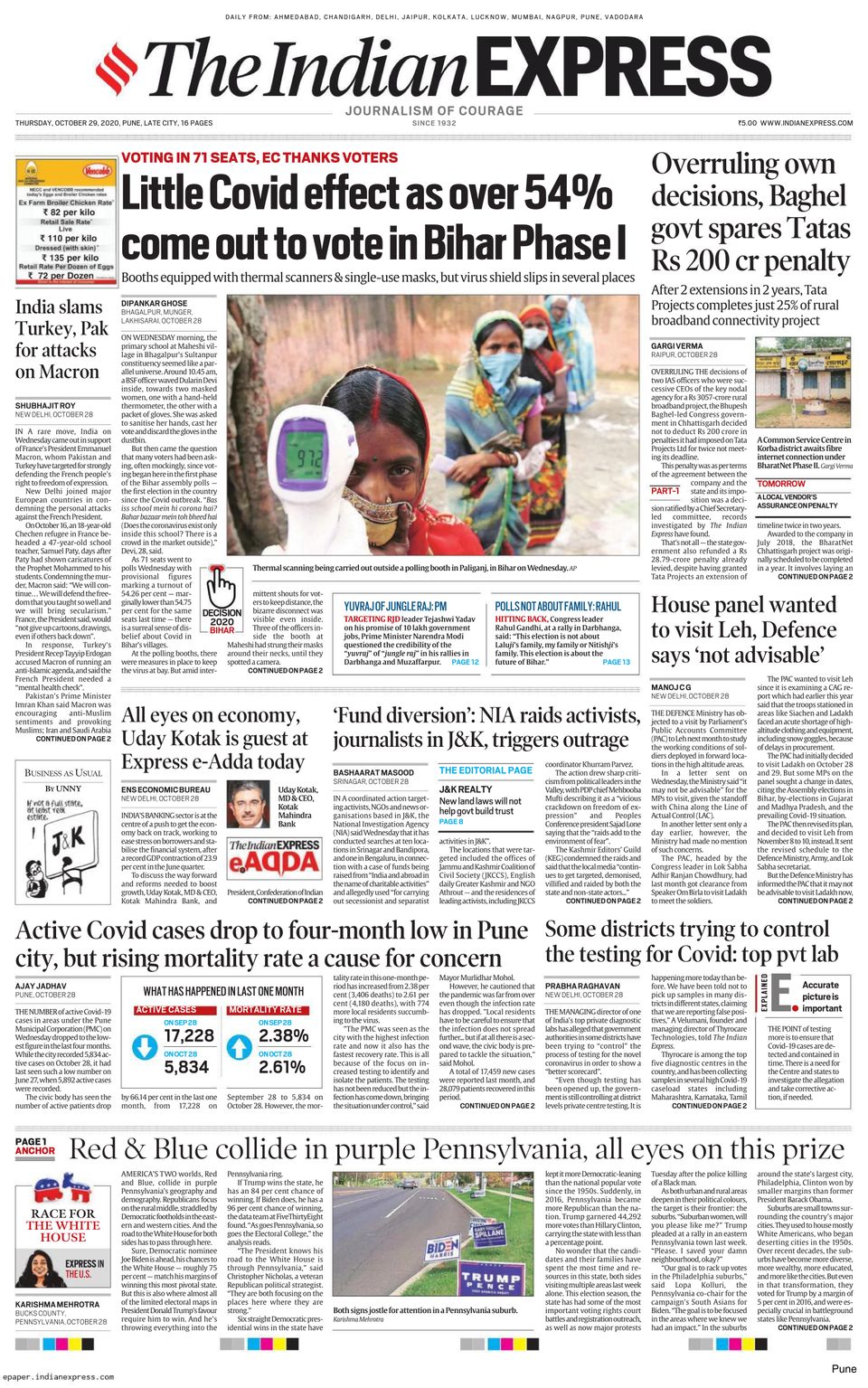 Get digital access to The Indian Express Pune - October 29, 2020 issue ...