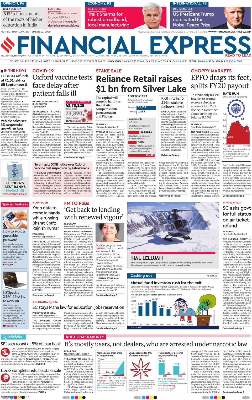 Get digital access to Financial Express Mumbai - September 10, 2020 ...