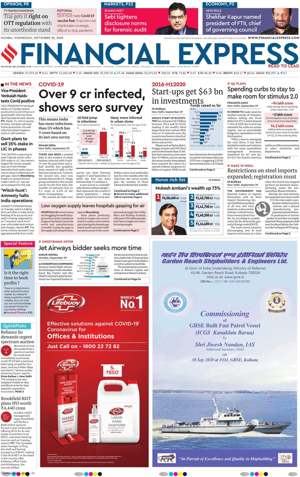 Financial Express Mumbai-September 30, 2020 Magazine