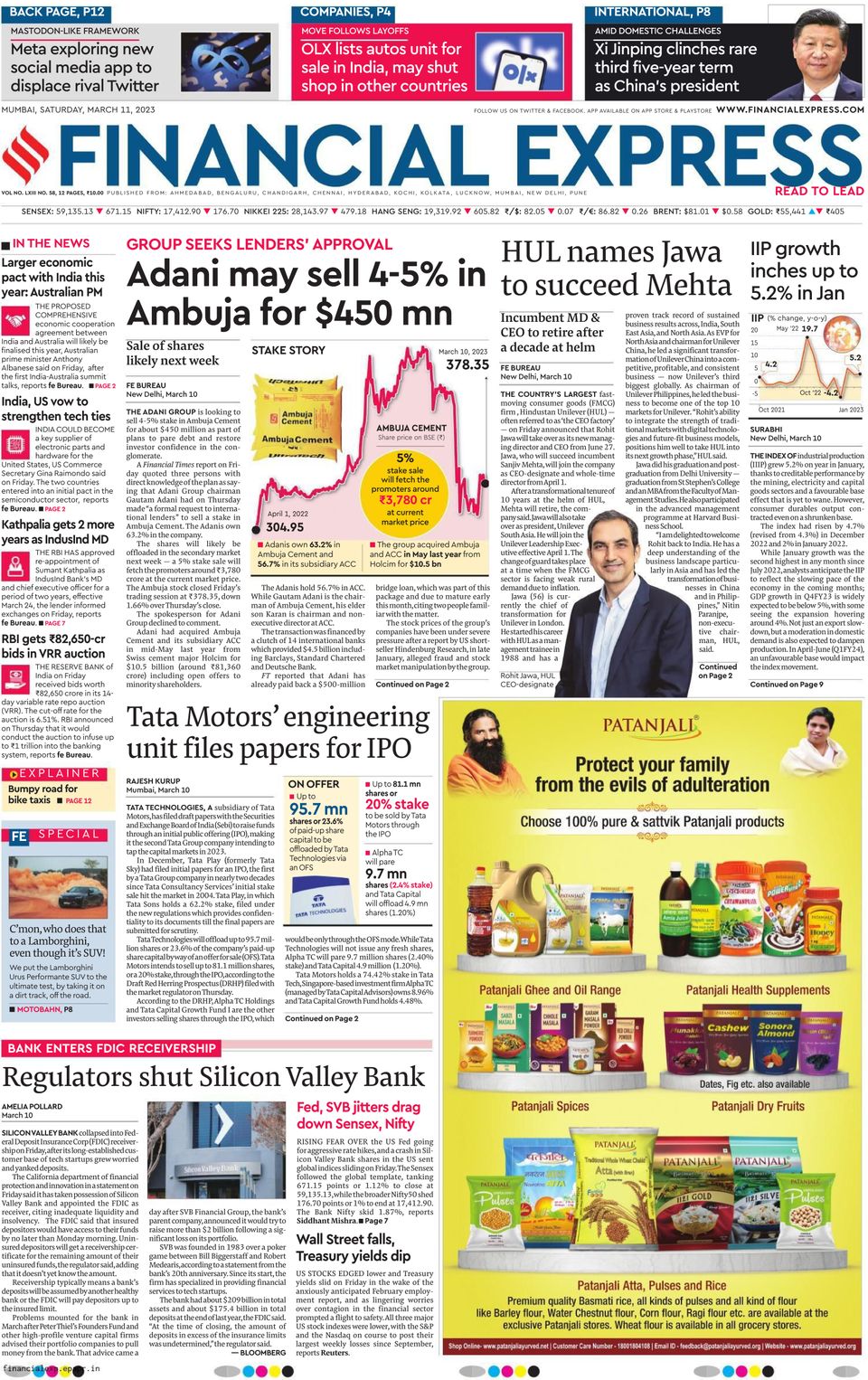 Get digital access to Financial Express Mumbai - March 11, 2023 issue ...