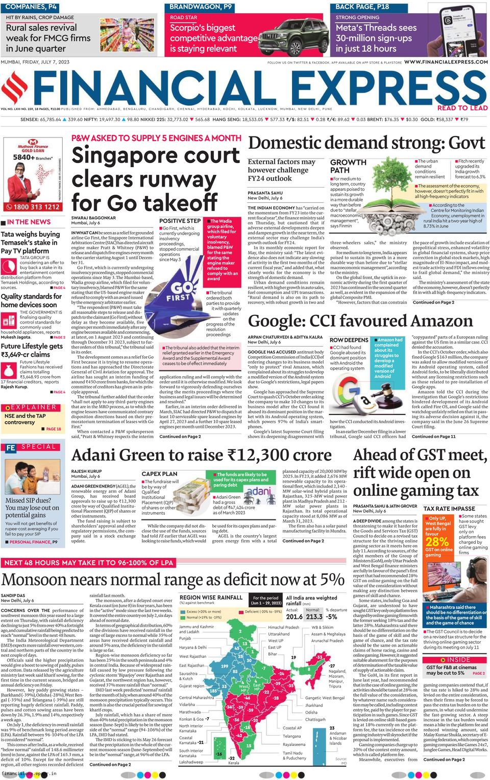 Financial Express Mumbai-July 07, 2023 Magazine