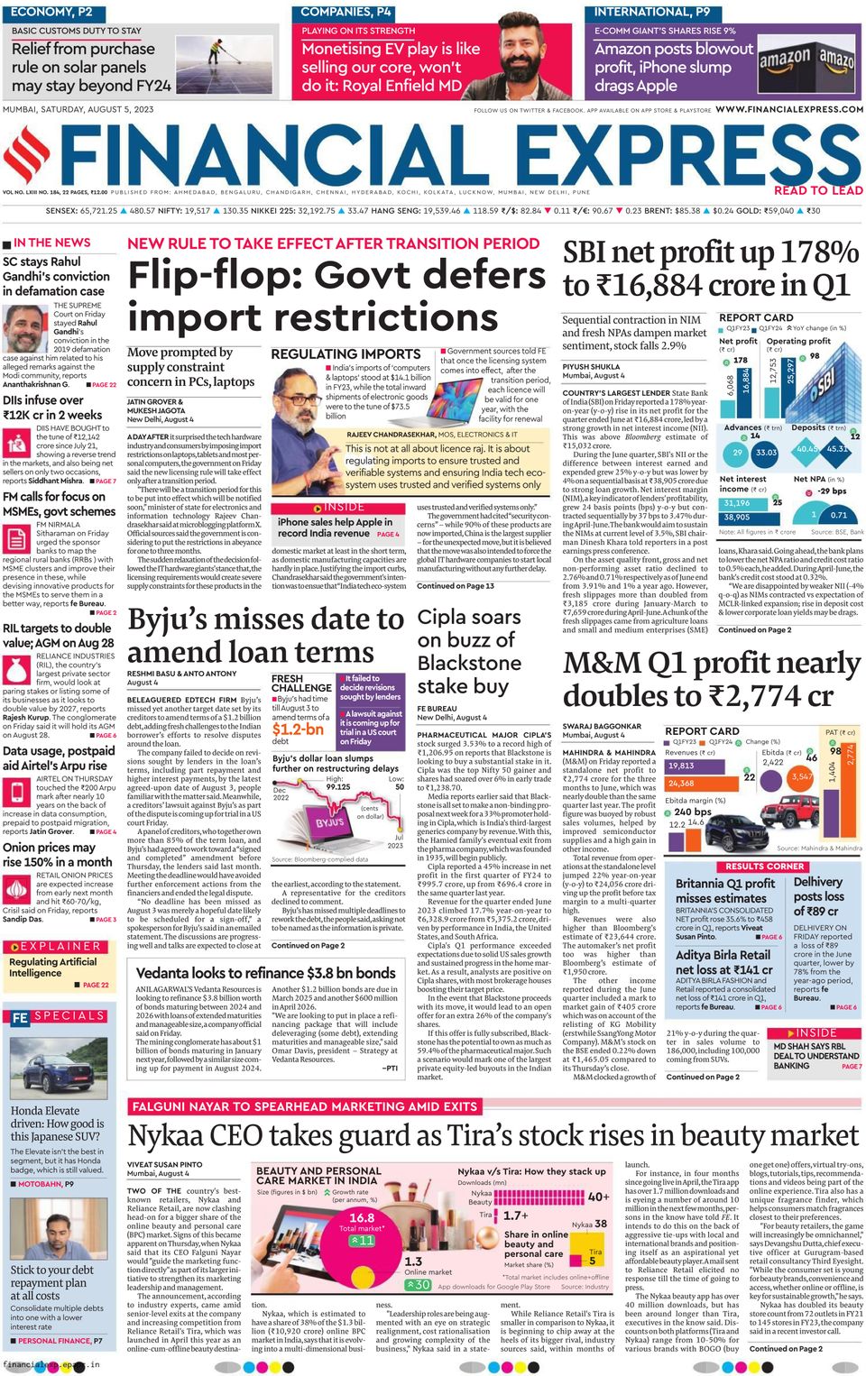 Get digital access to Financial Express Mumbai - August 05, 2023 issue | Magzter.com