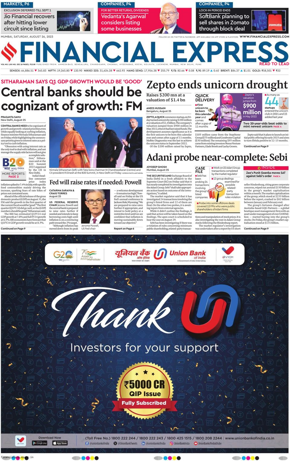 Financial Express Mumbai-August 26, 2023 Magazine