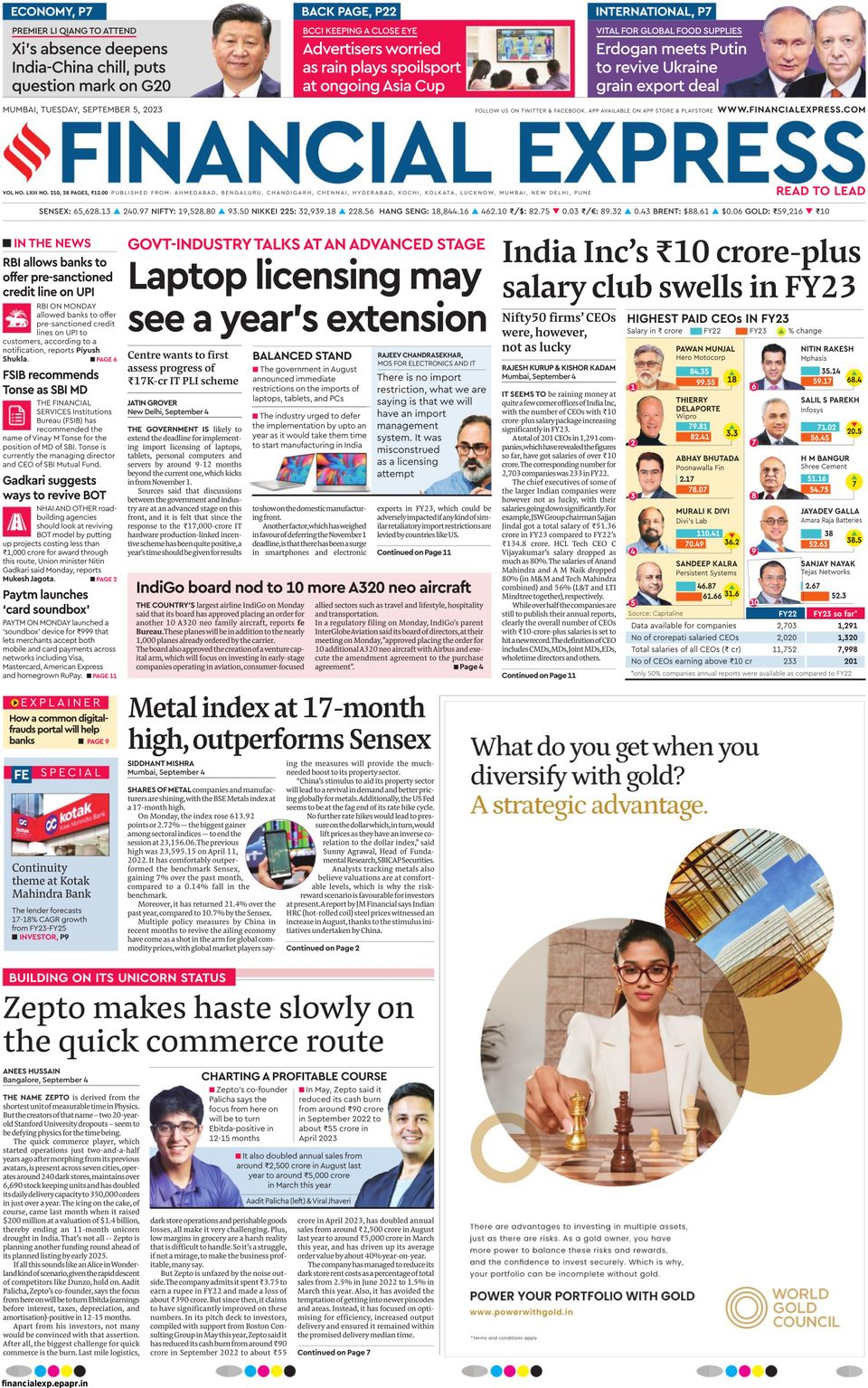 Get digital access to Financial Express Mumbai - September 05, 2023 issue | Magzter.com