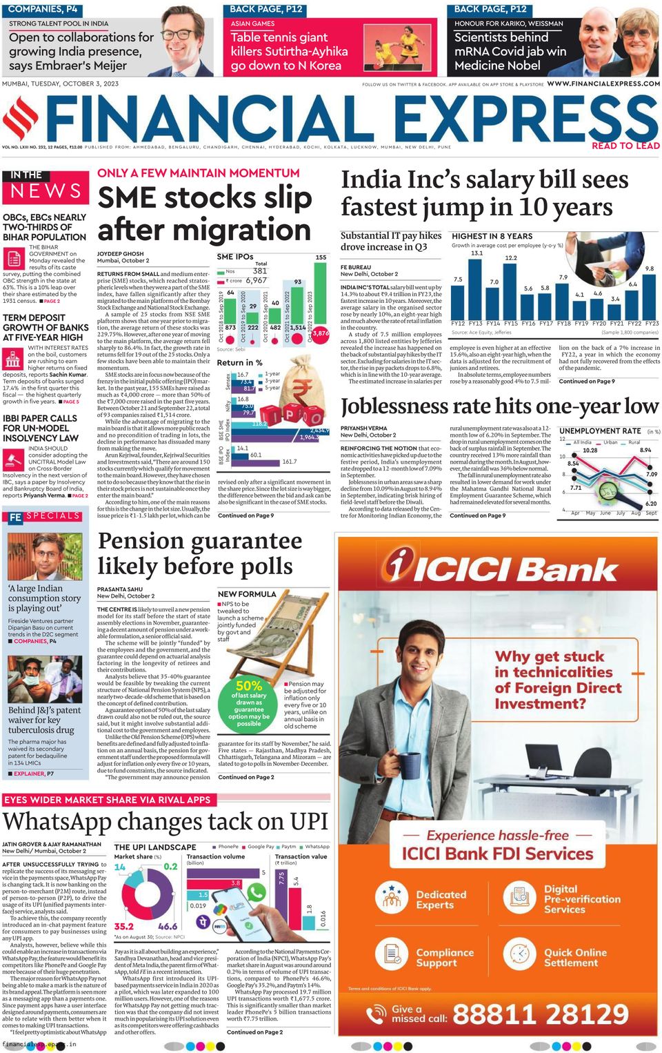 Financial Express Mumbai-October 03, 2023 Magazine