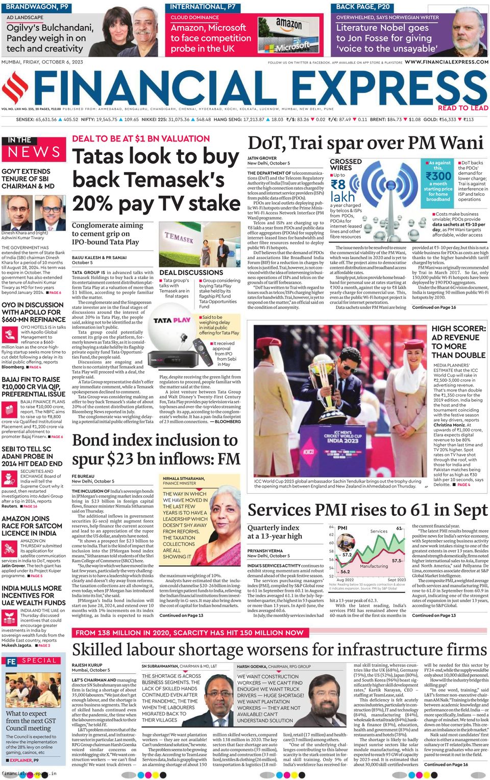 Get digital access to Financial Express Mumbai - October 06, 2023 issue ...