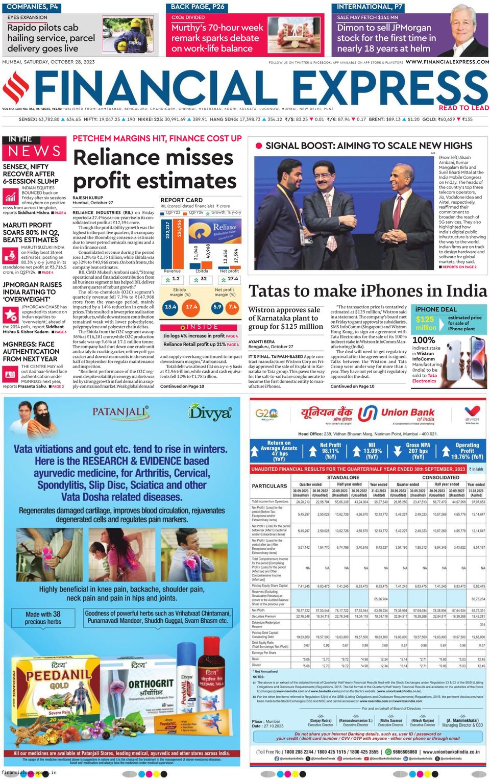 Financial Express Mumbai-October 28, 2023 Magazine