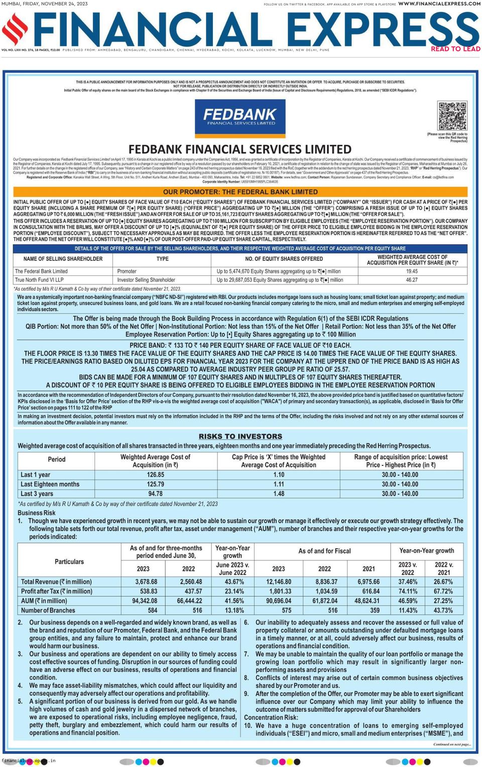 Get digital access to Financial Express Mumbai - November 24, 2023 issue | Magzter.com