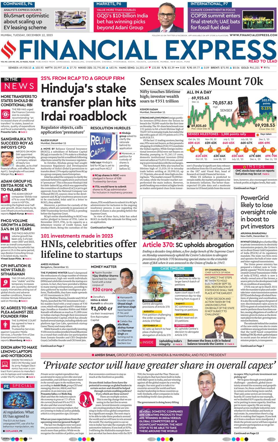 Get digital access to Financial Express Mumbai - December 12, 2023 issue | Magzter.com