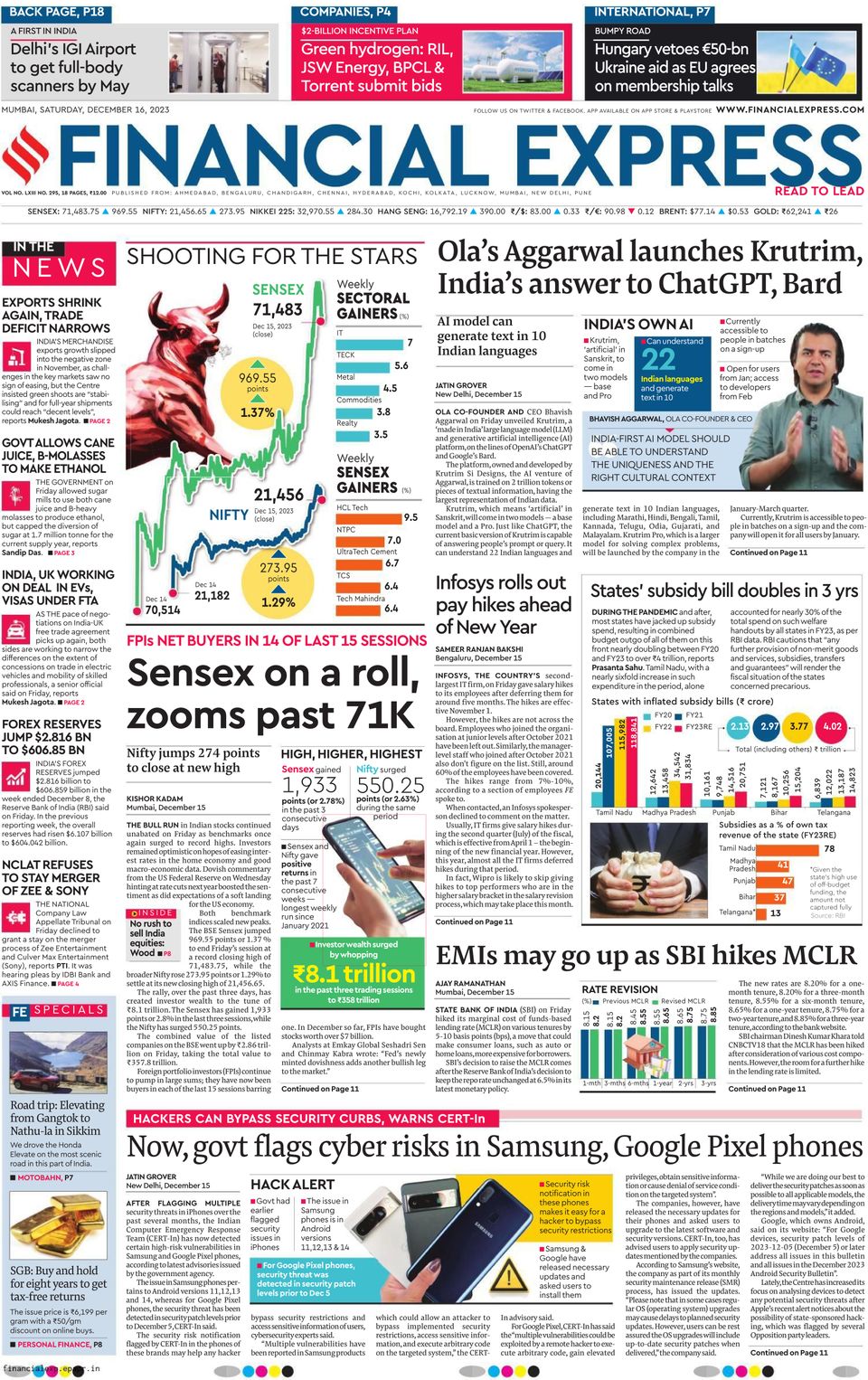 Financial Express Mumbai-December 16, 2023 Magazine