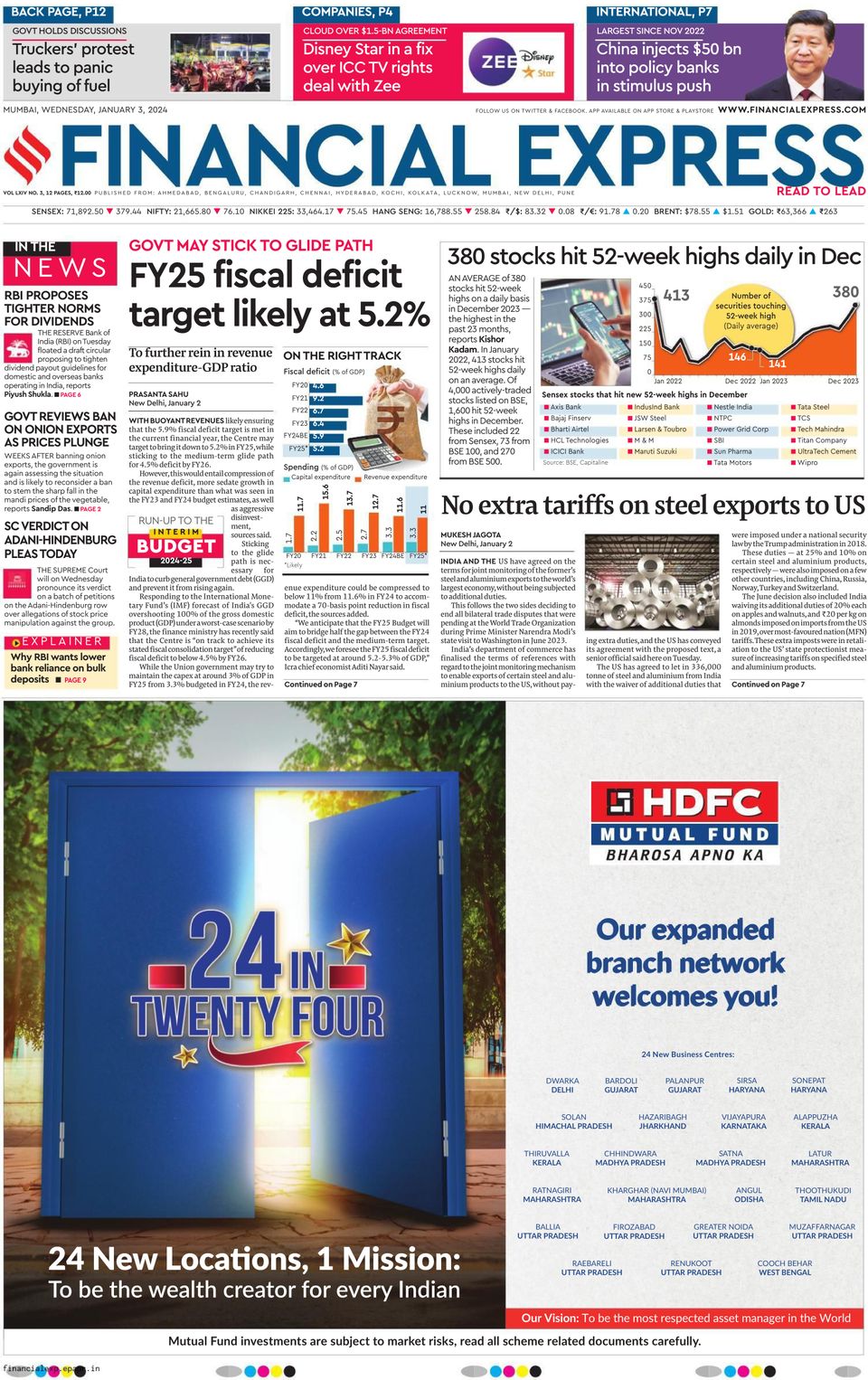 Get digital access to Financial Express Mumbai - January 03, 2024 issue ...