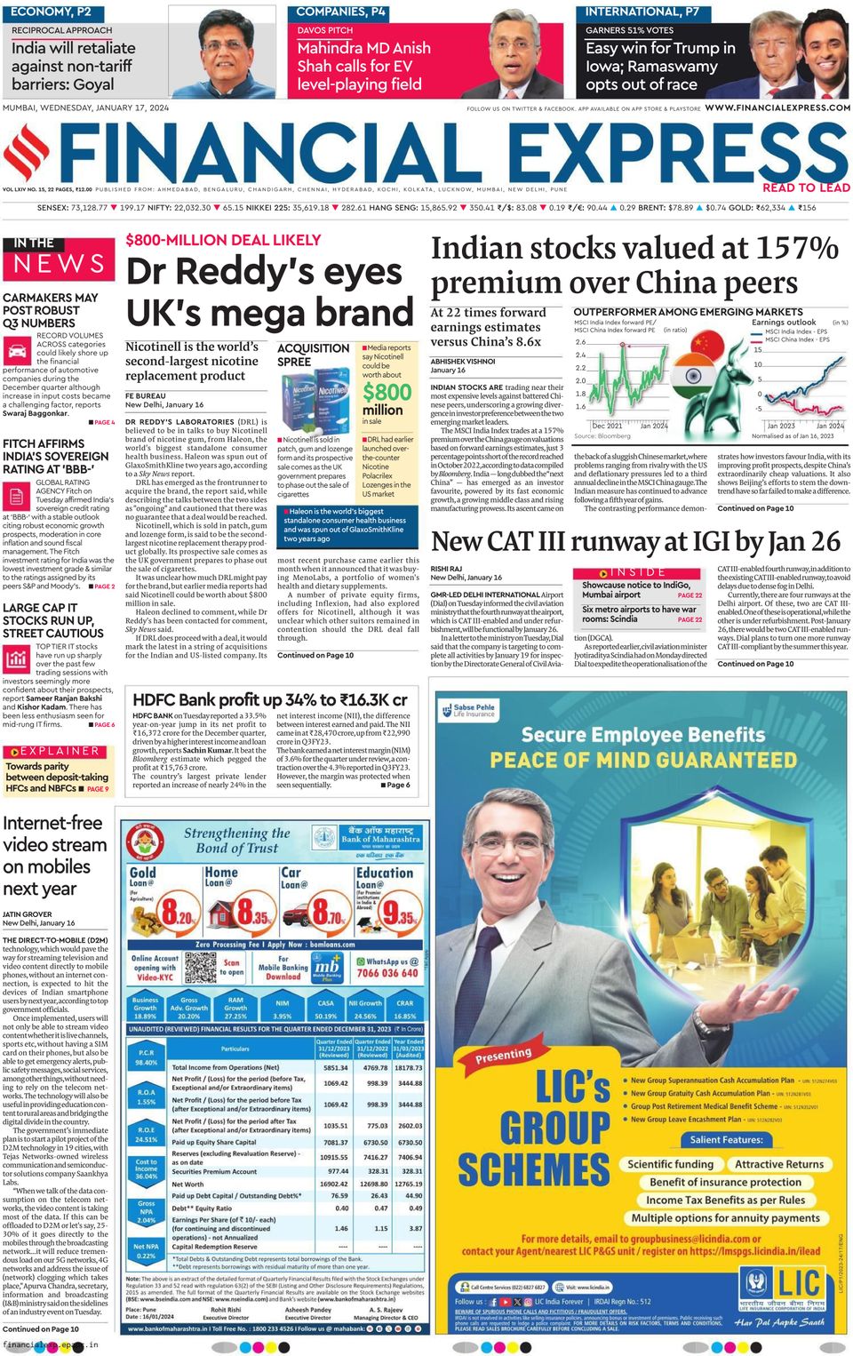 Get digital access to Financial Express Mumbai - January 17, 2024 issue ...