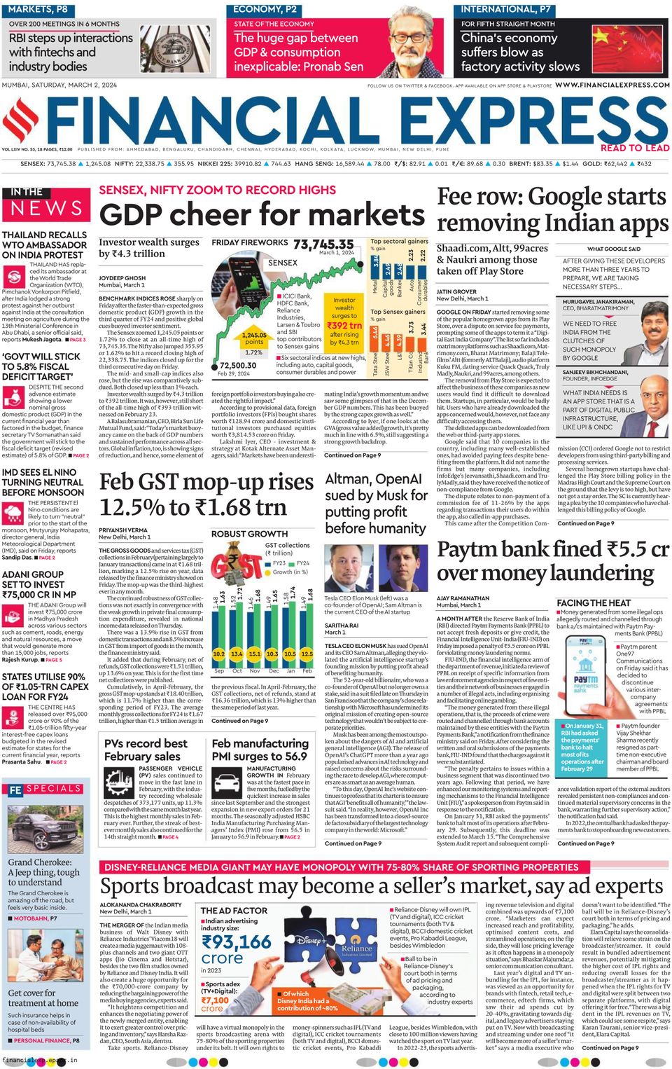 Get digital access to Financial Express Mumbai - March 02, 2024 issue ...