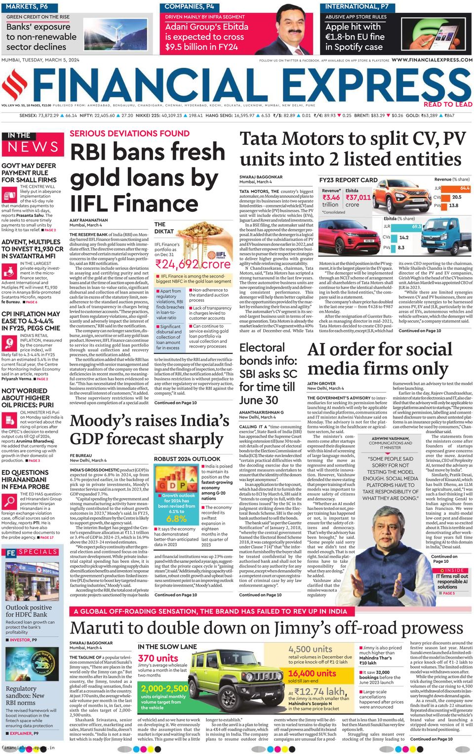 Get digital access to Financial Express Mumbai - March 05, 2024 issue ...