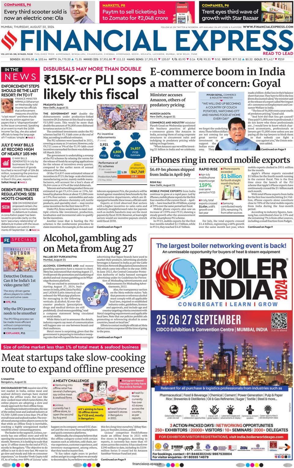 Get digital access to Financial Express Mumbai - August 22, 2024 issue ...